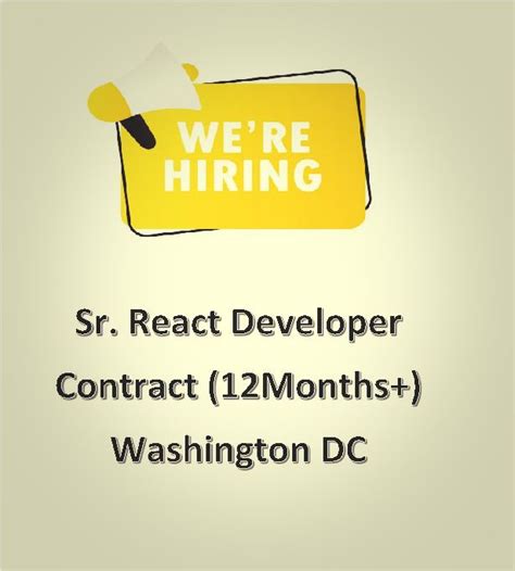React Jobalert Developer Reactjs Jobseekers Dcjobs Dc