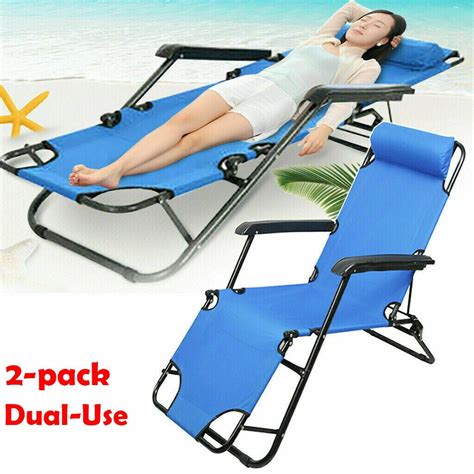 HEMU FASHION 2 Pack Steel Zero Gravity Chair Blue And Black Walmart