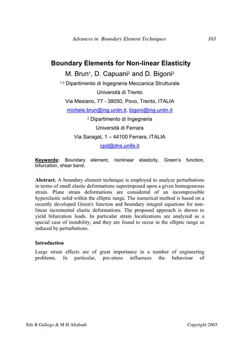 Pdf Advances In Boundary Element Techniques 2003 Part Ii