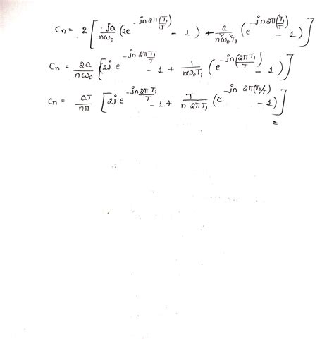 Solved Please Use Complex Exponential Fourier Series Formula Thanks