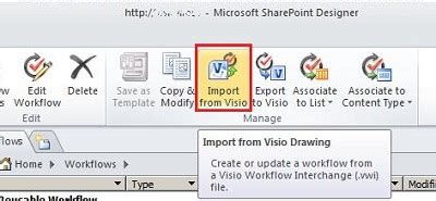 Transfer Workflows Between Sharepoint Designer And Visio Microsoft