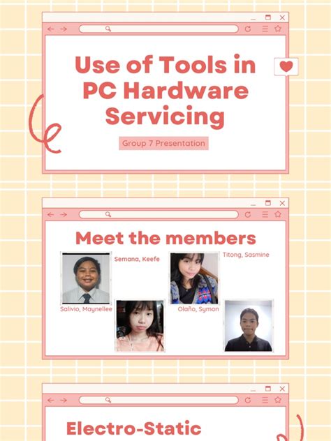 Use Of Tools In Pc Hardware Servicing Pdf Electrostatic Discharge Computer Monitor