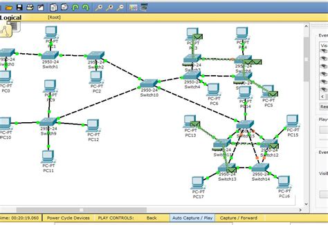 Схема локальной сети Cisco Packet Tracer
