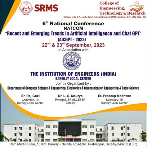Srms College Of Engineering Technology And Research Bareilly On