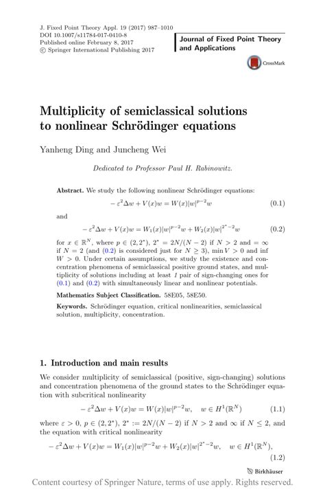 Multiplicity Of Semiclassical Solutions To Nonlinear Schrödinger