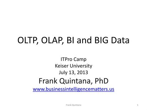 Pdf Oltp Olap Bi And Big Data Dokumentips