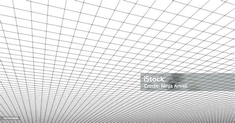 3 차원 3d 디자인을 위한 그리드 라인과 수 기하학적 배경 또는 그리기 쉬운 선 또는 곡선을 흰색 배경에 눈금 눈금 포인트를