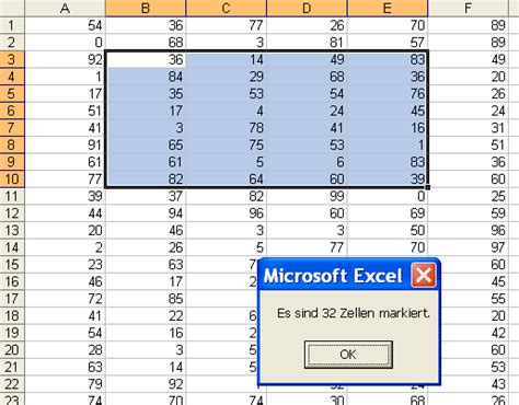 Zellen der Markierung per VBA zählen computerwissen de
