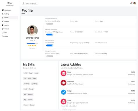 Dashboard With Html And Css And Bootstrap نفذلي