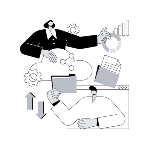 Premium Vector Cloud Collaboration Abstract Concept Vector Illustration