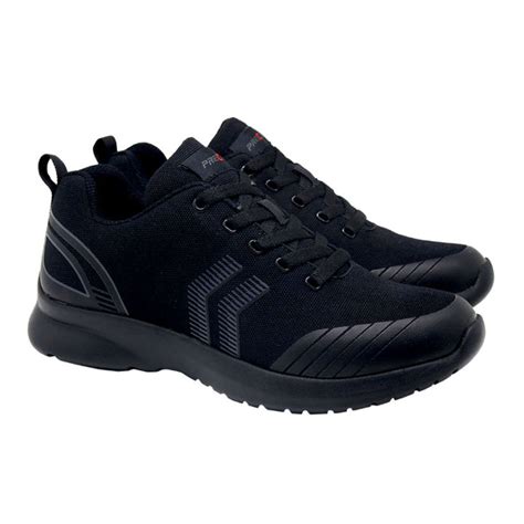 Precise Kaito LC M Sepatu Sneakers Hitam Sekolah All Black Lazada Indonesia
