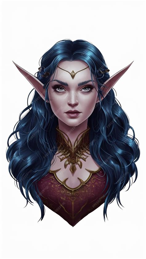 Illustration Of Dark Elf Character Isolated On White Background