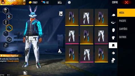 Free Fire Nova Calça Angelical Branca Sempre Free Fire