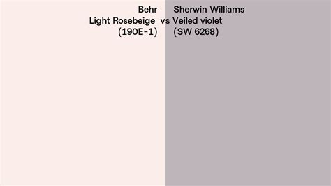Behr Light Rosebeige 190E 1 Vs Sherwin Williams Veiled Violet SW