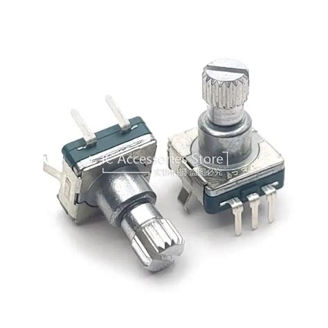 2PCS EC11 Encoder Code Switch 30 Position With Push Button Switch 5Pin Flower Shaft 12 5MM