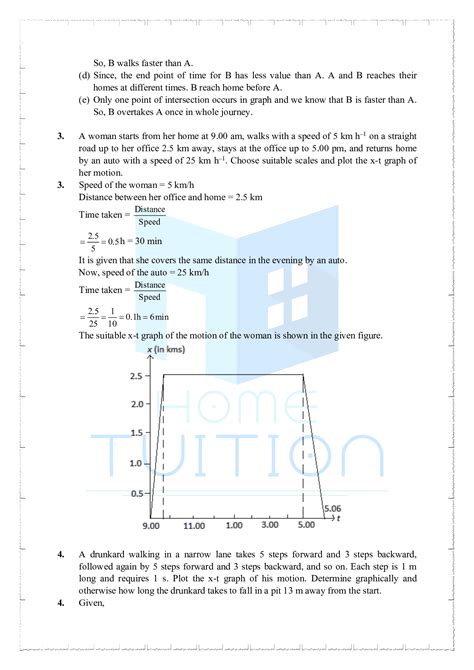 NCERT Solutions For Class Physics Chapter Motion In A Straight Line