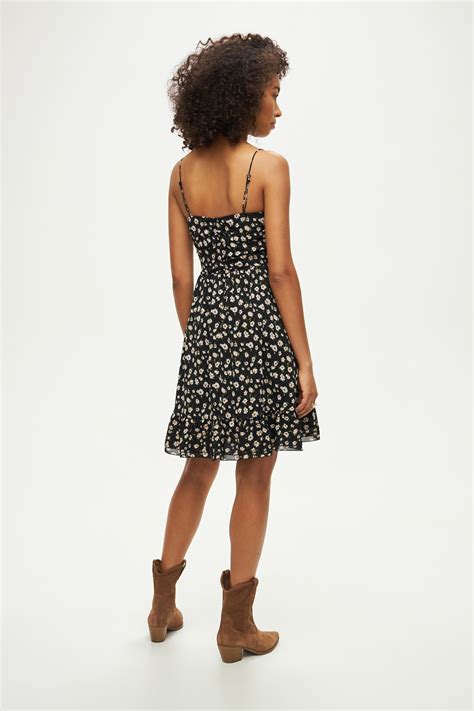 Платье шифоновое на бретельках мини — Shi Shi