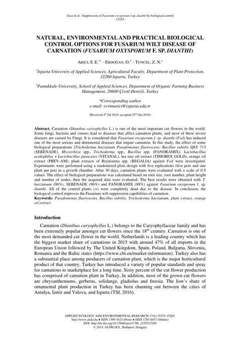 [pdf] Natural Environmental And Practical Biological Control Options For Fusarium Wilt Disease