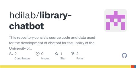 Github Hdilablibrary Chatbot This Repository Consists Source Code And Data Used For The