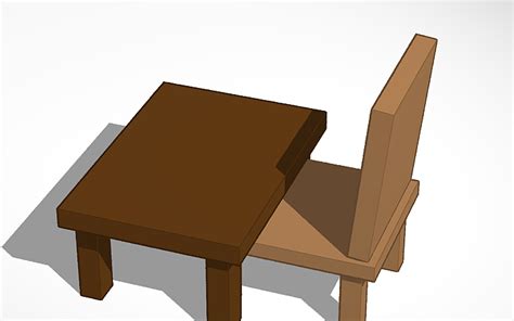 3d Design Table And Chairs Tinkercad