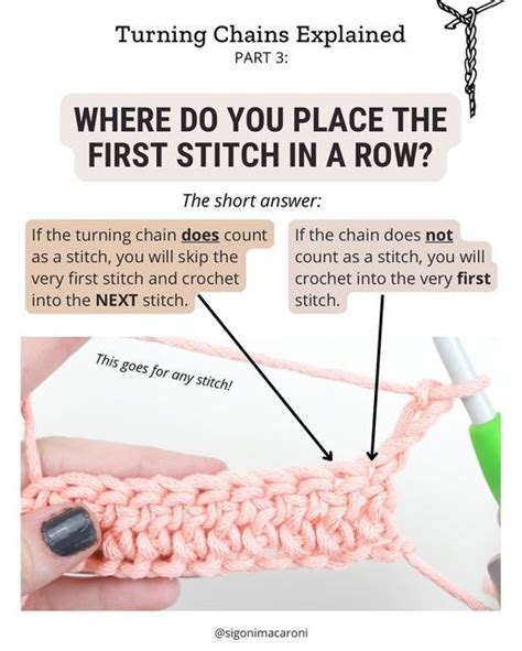 Sigoni Crochet Tips For Beginners On Instagram Turning Chains Explained PART Is Finally