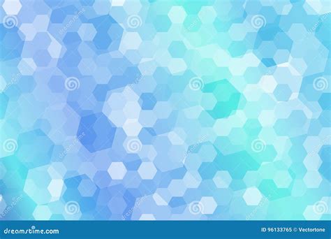 Hexagon Shape Abstract With Light Blue And Light Green Gradient