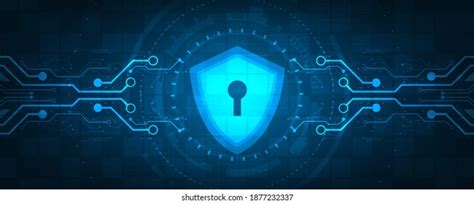 Vector Technology Background Concept Security Systems Stock Vector