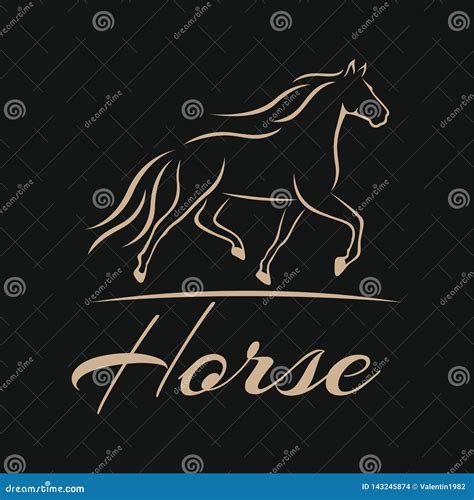 Logotipo Moderno Do Cavalo Ilustra O Do Vetor Ilustra O Do Vetor