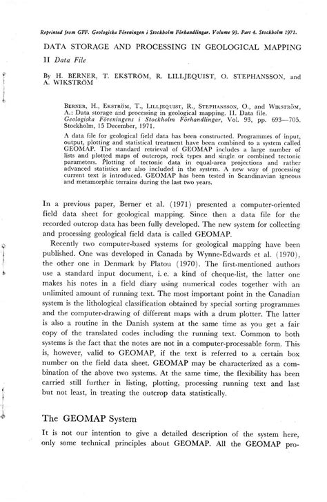 Pdf Data Storage And Processing In Geological Mapping Ii Data File