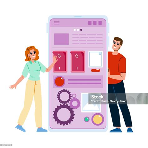 software usability testing website vector stock illustration download