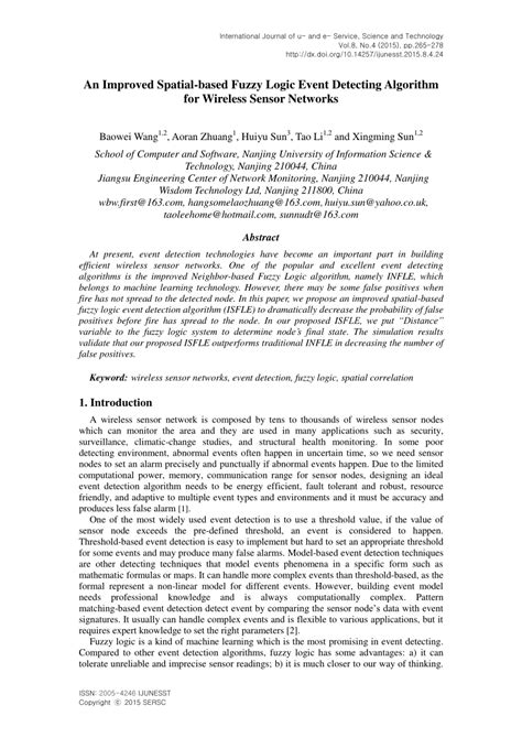 Pdf Infle An Improved Neighbor Based Fuzzy Logic Event Detecting