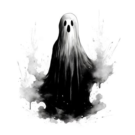 Desenho De Fantasma De Halloween Para Impressão Foto Premium