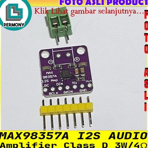 Jual Max98357 I2s Audio Amplifier Module Filterless Class D