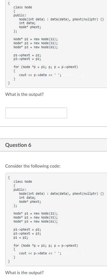 Solved Consider The Following Code What Is The Output Chegg