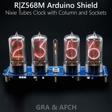 Z568M Large Shield Nixie Clock With Sockets And Dot S SMF RGB USB