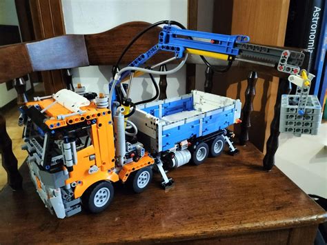 Lego Moc Nguyengiangoc 42128 Dump Truck Pneumatic Crane Mod By Glauc0