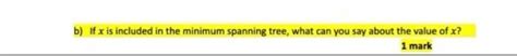 solved the minimum spanning tree for the network below