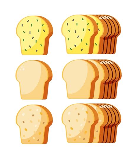 Conjunto De Pan Pan Ilustración Vectorial Aislado Vector Premium