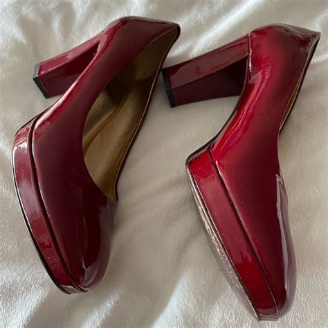 Coach Red Patent Leather Platform Heels Gem