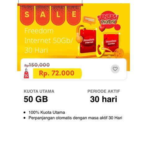 Kuota Indosat 50GB Full 24 Jam Freedom Internet Termurah Telepon