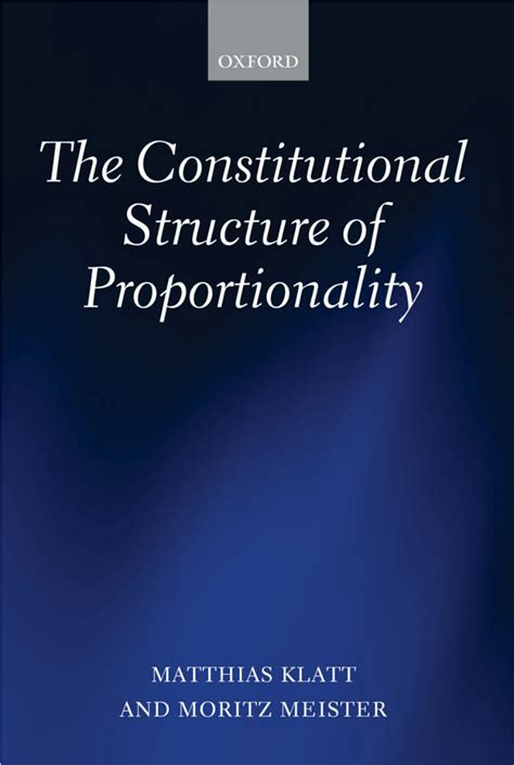 Pdf The Constitutional Structure Of Proportionality