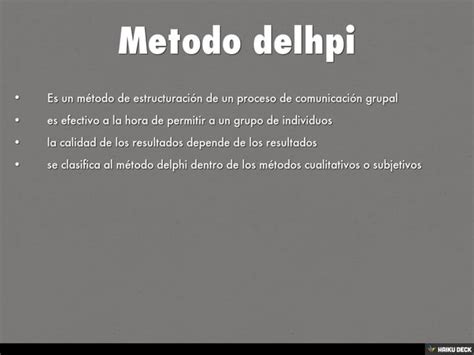 Metodo Delphi Ppt
