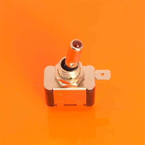 Position SPST ON OFF Toggle Switch With Red LED Way Components