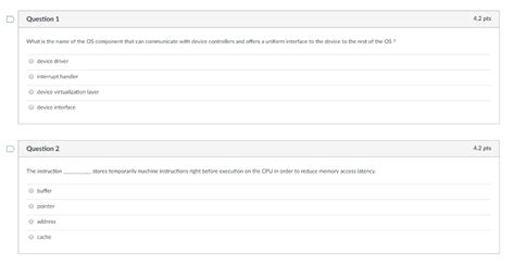 Solved What Is The Name Of The Os Component That Can