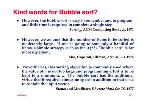 Ppt Bubble Sort An Archaelogical Algorithmic Analysis Powerpoint