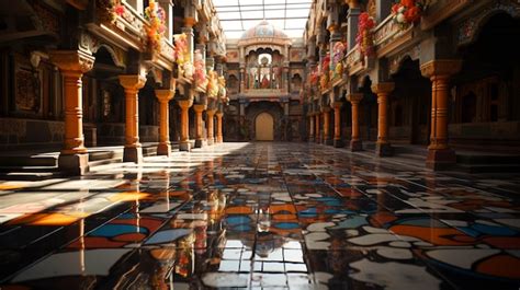 Premium Ai Image Shrinathji Temple Nathdwara Full Indoor View In India