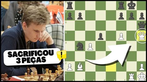 Incrível Sacrificio De Três Peças No Mundial De Xadrez Youtube