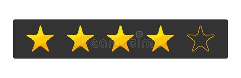 Four stars rating button stock illustration. Illustration of restaurant - 257425532