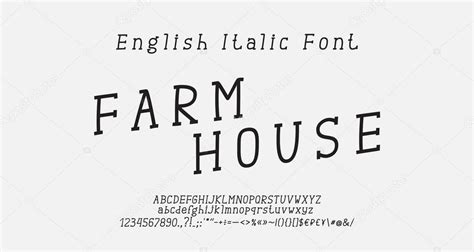 Fuente Serif Italic Dibujada A Mano Original Letras Números Símbolos