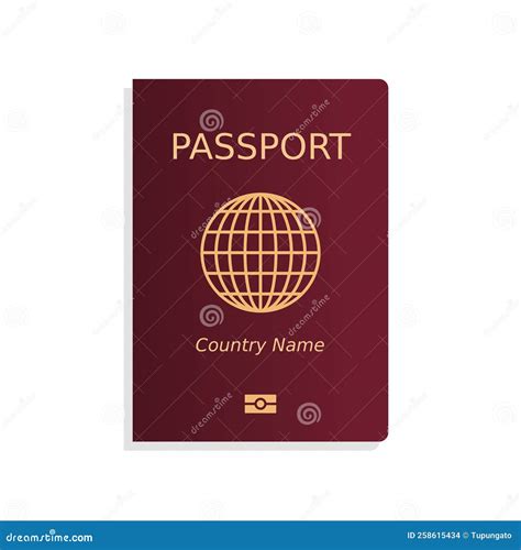 Passport Cover Isolated Template Stock Vector Illustration Of Symbol